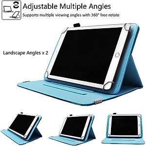 Universal 8 Inch Tablet Case, Universal 7 Inch Tablet Case, Rotating Tablet Case Cover for 7 8 Inch Android Tablet, Dluggs 360 Degree Rotating Stand Case for 7.0-8.5 Inch Tablet, Shiny Butterfly