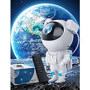 Galaxy Projector Night Light, Star Projector with Timer, Remote Control, Astronaut Nebula Projector Suitable for Kids Bedroom, Game Room and Holiday Gift