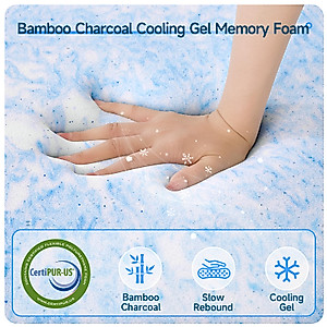 3 Inch Twin XL Mattress Topper, 3-Zone Firm Supportive Foam for Back Pain, Cooling Gel Memory Foam Bed Topper with Non-Slip Bottom, Removable Soft Cover, CertiPUR-US and Oeko-TEX Certified