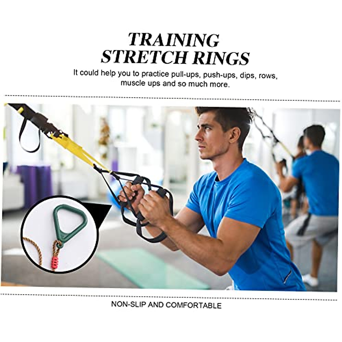 Pull Up Exercise Ring 1pair Ring Swing Tree Swings for Kids Outdoor Indoor Swing for Kids Exercise Handles Rings for Swing Set Kids Gym Rings Fitness Handles for Children Green