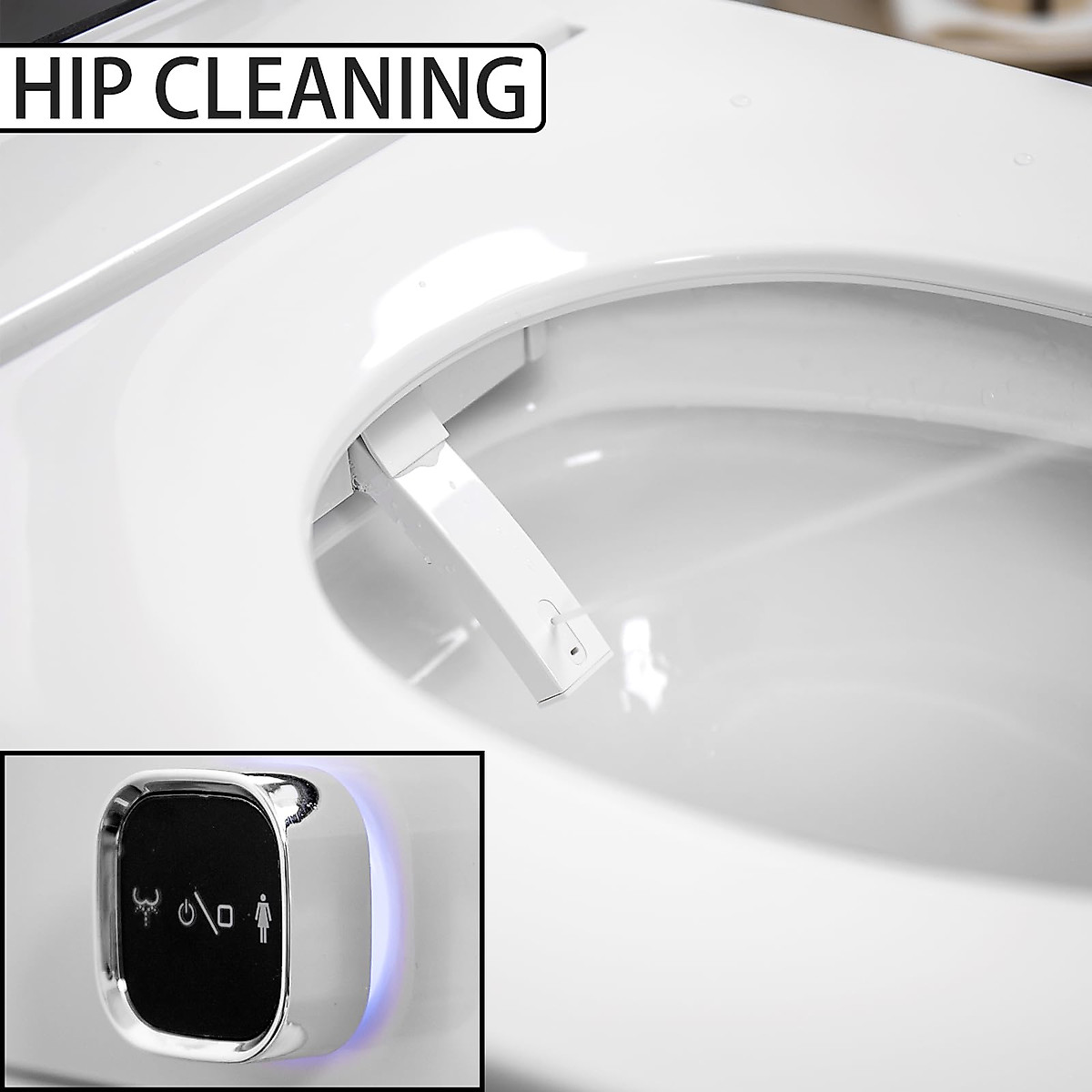 Greenspring Smart Toilet with Bidet Built in and Heated Seat Toilet with Warm Water Sprayer Dryer and Foot Sensor Operation