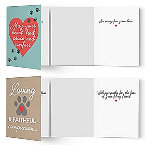 Tiny Expressions 4 Pet Sympathy Cards with Inside Messages and Envelopes