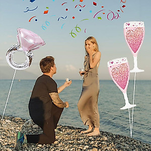 Siticoto She Said YAAAS Balloons, 16 inch She Said YAAAS Bachelorette Party Decor for Bachelorette Party Bridal Shower Engagement Party Engagement Themed Wedding Party Supplies Decorations Rose Gold