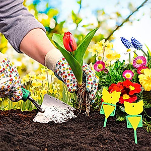 18 PCS Fruit Fly Trap Yellow Sticky Fungus Gnat Killer for Indoor and Outdoor Plant Insect Catcher for White Flies Mosquitos Fungus Gnats Flying Insects Houseplant Gift for Flower Lover (B24 18+6)