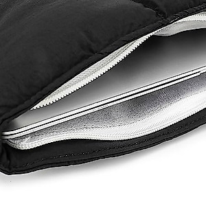 Canvaslife Puffy Laptop Sleeve 15 Inch 15.4 Inch, Quilted Puffer Laptop Case for Women, Pillow Case Compatible for MacBook Pro 16 inch and 15 inch-15.6 inch Laptop (Black)