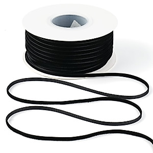 MAYREEL Black Velvet Ribbon 1/8 Inch Vintage Thin Ribbon for Wedding Invitations Gift Wrapping Party Favor Boxes Crafts 50 Yards