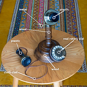 Opis 1921 Cable C: The Wood Candlestick Retro Telephone/Antique Phone/Old Phone/Retro Phone/Rotary Phone/Old Telephone/Vintage Phone/Vintage Telephone / 50s Phone/Antique landline Phone