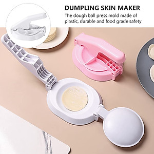 1pc Dumpling Wrapper Corn Dog Maker Comales Para Tortillas Electricos Pie Press Comal Para Tortillas Grande Mexican Corn Manual Dough Press Tool To Rotate Crimp White Steamed Bun