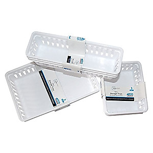 FriendShip Shop Plastic Storage Trays Baskets Organization Bundle, 3 Sizes