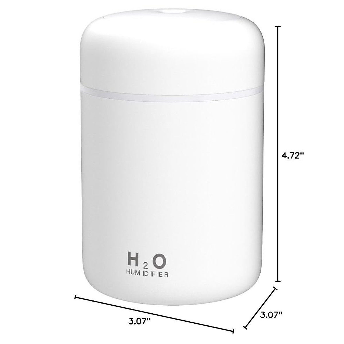 Colorful Cool Mini Humidifier, USB Personal Desktop Humidifier for Bedroom,Office Room, Car,etc. Auto Shut-Off, 2 Mist Modes, Super Quiet. (White)