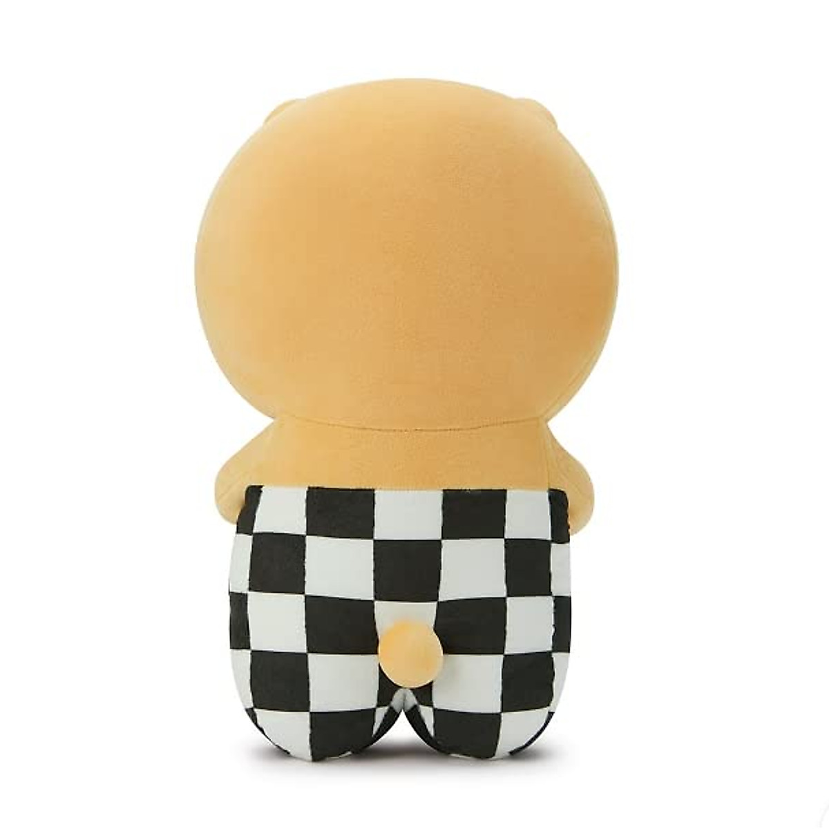 KAKAO Official Merchandise-Checkerboard Pattern Flat Pillow Cushion_Ryan in Checkerboard Pattern Pants and Choonsik in Half Black (Ryan 15.7 inch)