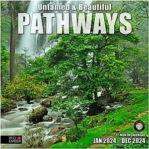 RED EMBER Untamed & Beautiful Pathways 2024 Wall Calendar 12 Month | 12" x 24" Open | Thick & Sturdy Paper | Giftable | Calendar 2024