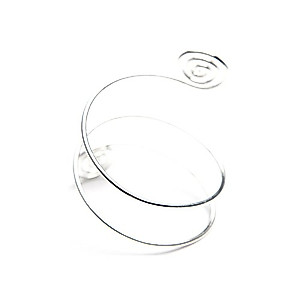 Caiyao Fashion Upper Arm Bracelet Cuff Bangle Coil Bracelet Simple Swirl Leaf Armband Jewelry-Silver Swirl