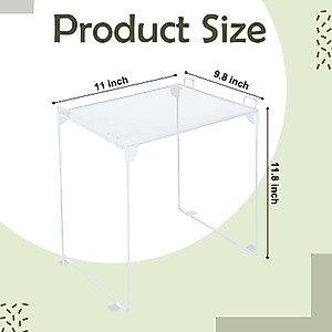 Panelee Locker Shelf for School Collapsible Locker Organizer Stackable Metal Locker Organization Gym Locker Accessories for Standard Size Locker Work Kitchen Office Bathroom (White, Single Layer)