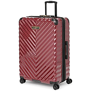Karl Lagerfeld Paris Women's Suitcase Spinner Wheels Hardside, Burgundy, One Size