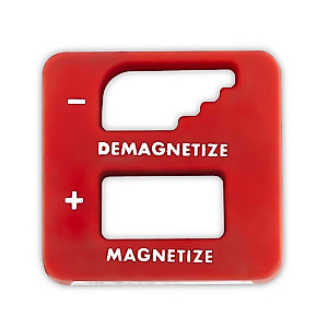 Katzco Precision Demagnetizer-Magnetizer - Pack of 3 Colors - Black, Red, Blue - for Screwdrivers, Small Tools, Small, Big Screws, Drills, Drill Bits, Sockets, Nuts, Bolts, Nails, Construction Tools
