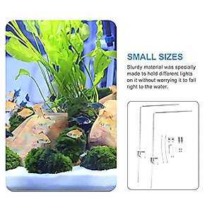 ULTECHNOVO Fish Tank Accessory Aquarium Light Rack- Universal Aquarium Light Bracket Adjustable Heigth- Aquarium Light Hanging Kit, Pulley Shaped Random Led Aquarium Light