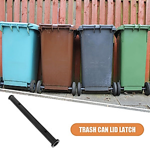 Kichvoe 4pcs Garbage Can Lock Replacement Outdoor Trash Can Latch Recycle Bin Lid Bolt Replace Parts Accessories Black