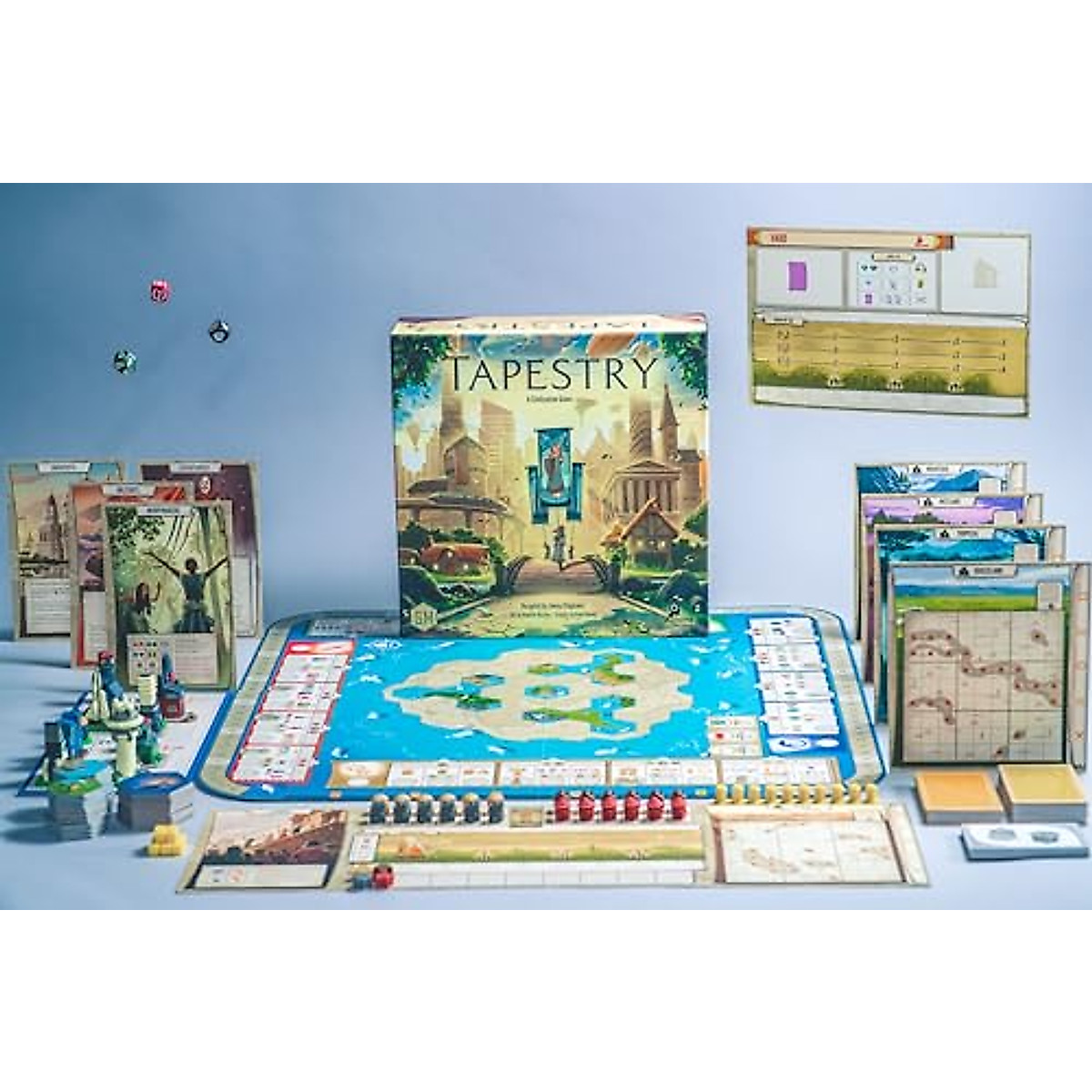 Stonemaier Games: Tapestry (Base Game) | A Civilization Building Board Game | Lead a Unique Civilization to Greatness Through Cultural and Technological Advances | 1-5 Players, 120 Minutes, Ages 14+