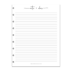 BetterNote Notes Refill Pages for Discbound Notebooks, fits Happy Planner, Levenger Circa, TUL, Staples Arc, InkWell Press, Talia (Modern- 25 Sheets, 9-Disc, 7"x9.25")