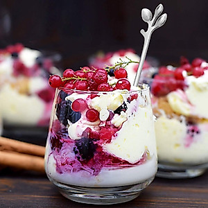 Stainless Steel Leaf Coffee Spoon, SZBAIDEKJ 10 Pcs Creative Tableware Dessert Spoons, Stirring, Mixing, Sugar, Stir, Ice Cream Teaspoon Set (Silver)