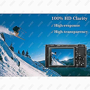 ULBTER Screen Protector for Sony Alpha ZV-E10 ZVE10 Camera & Hot Shoe Cover 0.3mm 9H Hardness Tempered Glass Cover Anti-Scrach Anti-Fingerprint Anti-Bubble [3+2 Pack]
