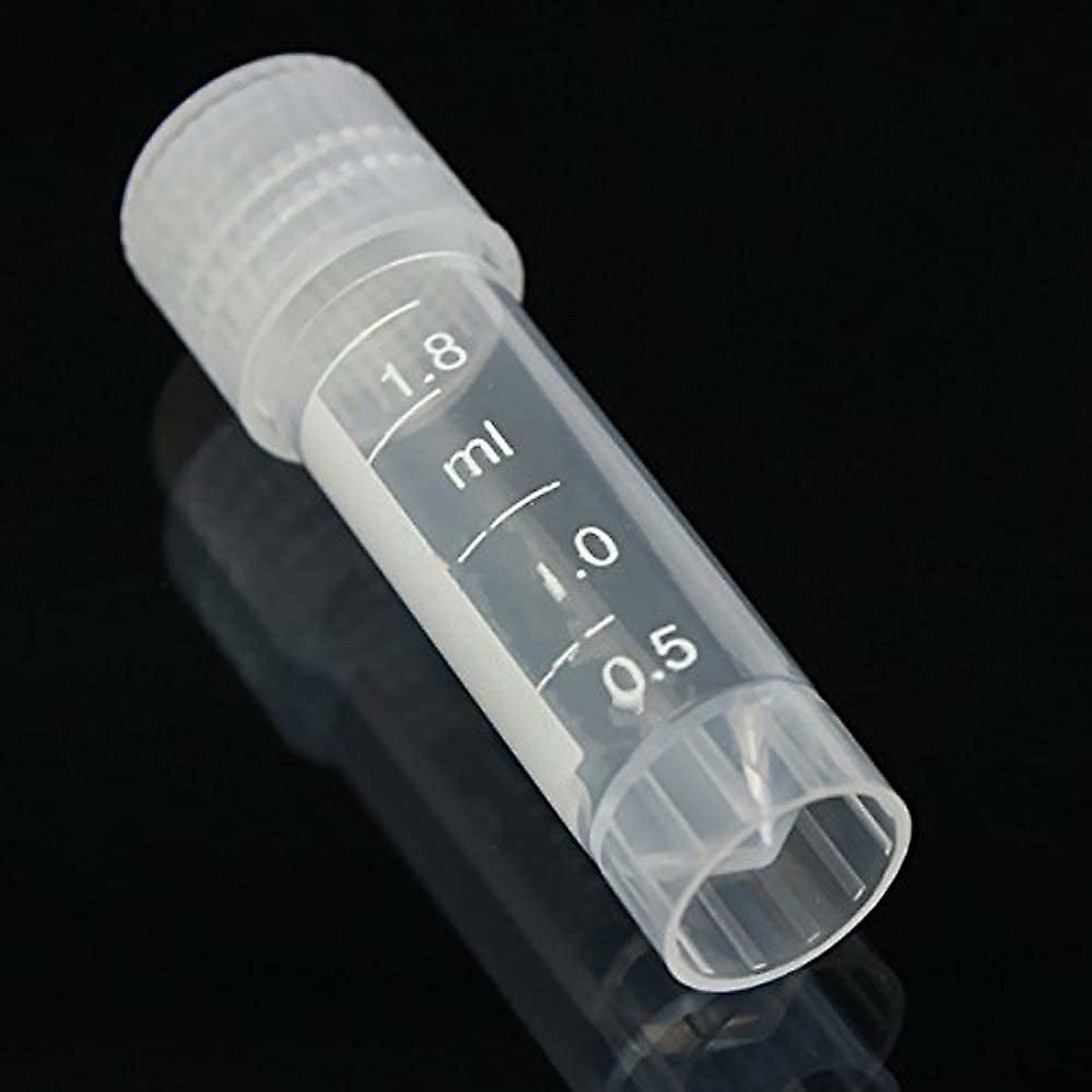 CynKen 100pcs 2ml Graduated Plastic Cryovial Cryogenic Vial Tube Self Standing with Cap