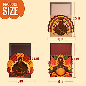 JOYIN 18PCS Thanksgiving Cutlery Holders Set, Thanksgiving Turkey Utensil Décor, Autumn Fall Harvest Party Supplies, ThankYou Cards,Table Decoration, Thanksgiving Party Favors,Thanksgiving Decorations