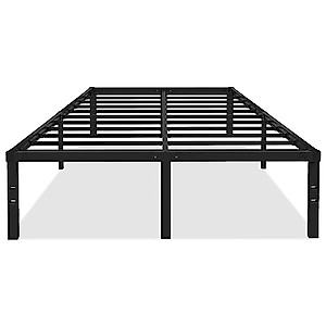 LUKIROYAL Full Size Bed Frame - Full Bed Frame 18 in-Bed Frame Full No Box Spring Needed with Safety Rounded Corners,Easy Assembly,Noiseless,Platform Bed Frame Storage Space Under
