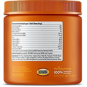 Zesty Paws Omega 3 Alaskan Fish Oil Chew Treats for Dogs - with AlaskOmega for EPA & DHA Fatty Acids - Hip & Joint Support + Skin & Coat Bacon Flavor – 90 Count