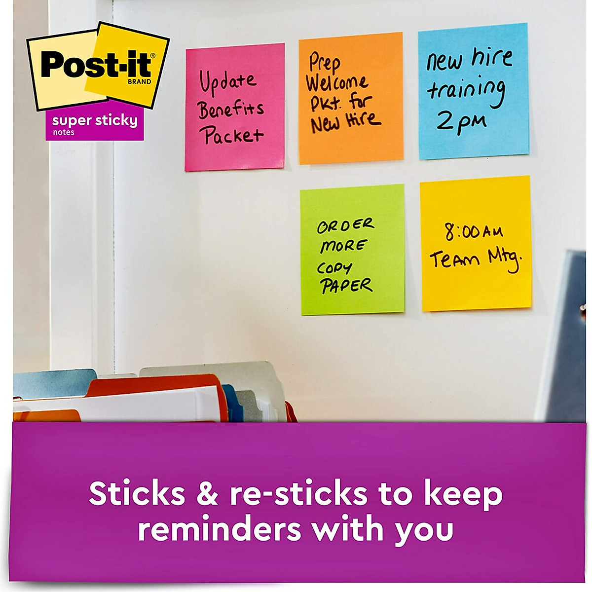 Post-it Super Sticky Pop-up Notes, 3x3 in, 18 Pads, 2x the Sticking Power, Energy Boost Collection, Bright Colors, Recyclable (R330-18SSAUCP)