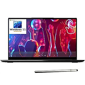 Lenovo 2022 IdeaPad Slim 9i 14" 4K(3840 x 2160) Touchscreen Laptop, 11th Gen Intel Core i7-1195G7, 16GB DDR4 RAM, 512GB SSD, Iris Xe Graphics, WiFi 6, Backlit KB, Stylus Pen, Windows 11 PRO, Black