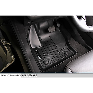 SMARTLINER Custom Fit Floor Mats 2 Rows and Cargo Liner Set Black Compatible with 2013-2019 Compatible with Ford Escape
