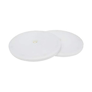 Geesatis 200 mm / 8 inch Rotating Lazy Susan Turntable Organizer Bearing Acrylic Base for Spice Rack Table Cake, White, 2 Pack