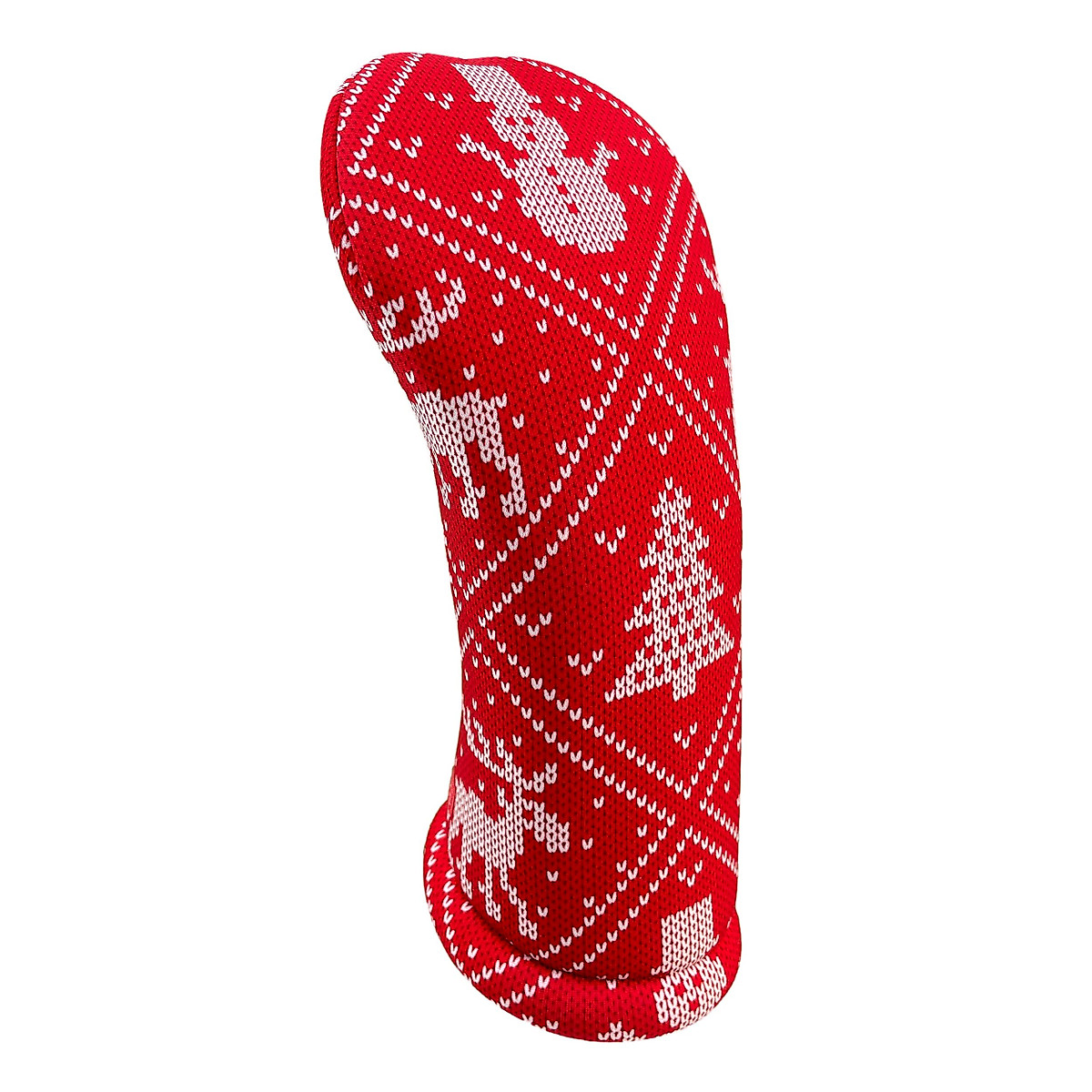 Red & White Christmas Sweater Driver 460cc Club Headcover Handmade by BeeJos