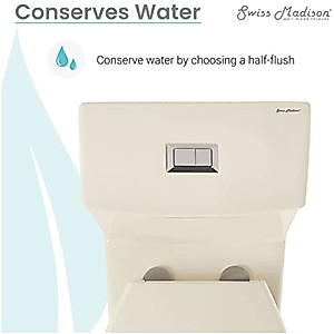 Swiss Madison Well Made Forever SM-1T117 Classe One Piece Toilet Dual Flush 0.8/1.28 gpf, Glossy White