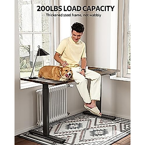 SIAGO Electric Standing Desk Adjustable - 48 x 24 Inch Sit Stand Desk with Cable Management - 3 Memory Preset Stand up Computer Table Desks for Home Office Work