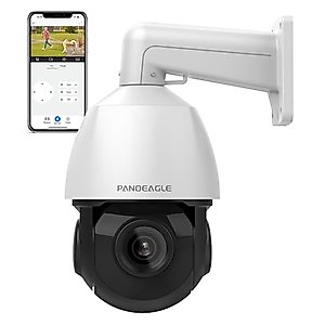 PANOEAGLE 4K PTZ Security Camera,Auto Tracking PoE IP Camera Outoodr,18x Optical Zoom,Smart Human Vehicle Detection,Two-Way Talk,165ft IR Night Vision,4818X-IS