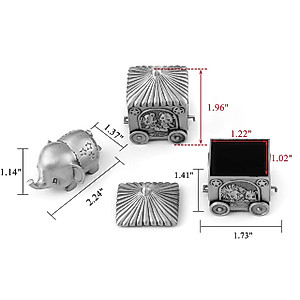 Mogoko Silver Tooth Holder, My First Tooth and Curl Keepsake Box Set, Baby Teeth Fairy Containter Gift Boxes for Child Kids