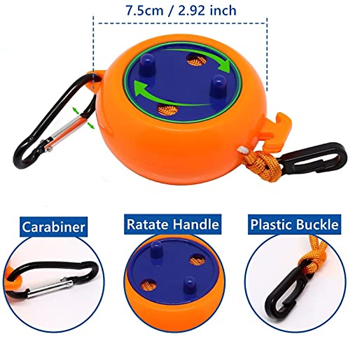 YuGtcen YuGtcen Retractable Clothesline, 26 Ft Portable Travel Clothes Line Cord Indoor, Adjustable Camping Clothes line Outdoors Set, Clothesline Rope for Hotel Camping Backyard with Clothespins