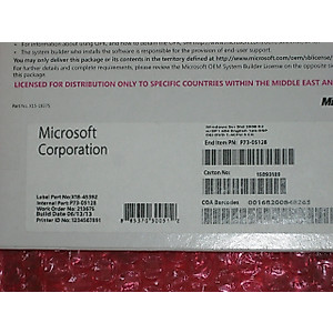 Microsoft Windows Server 2008 R2 Standard SP1 OEM (Old Packaging)