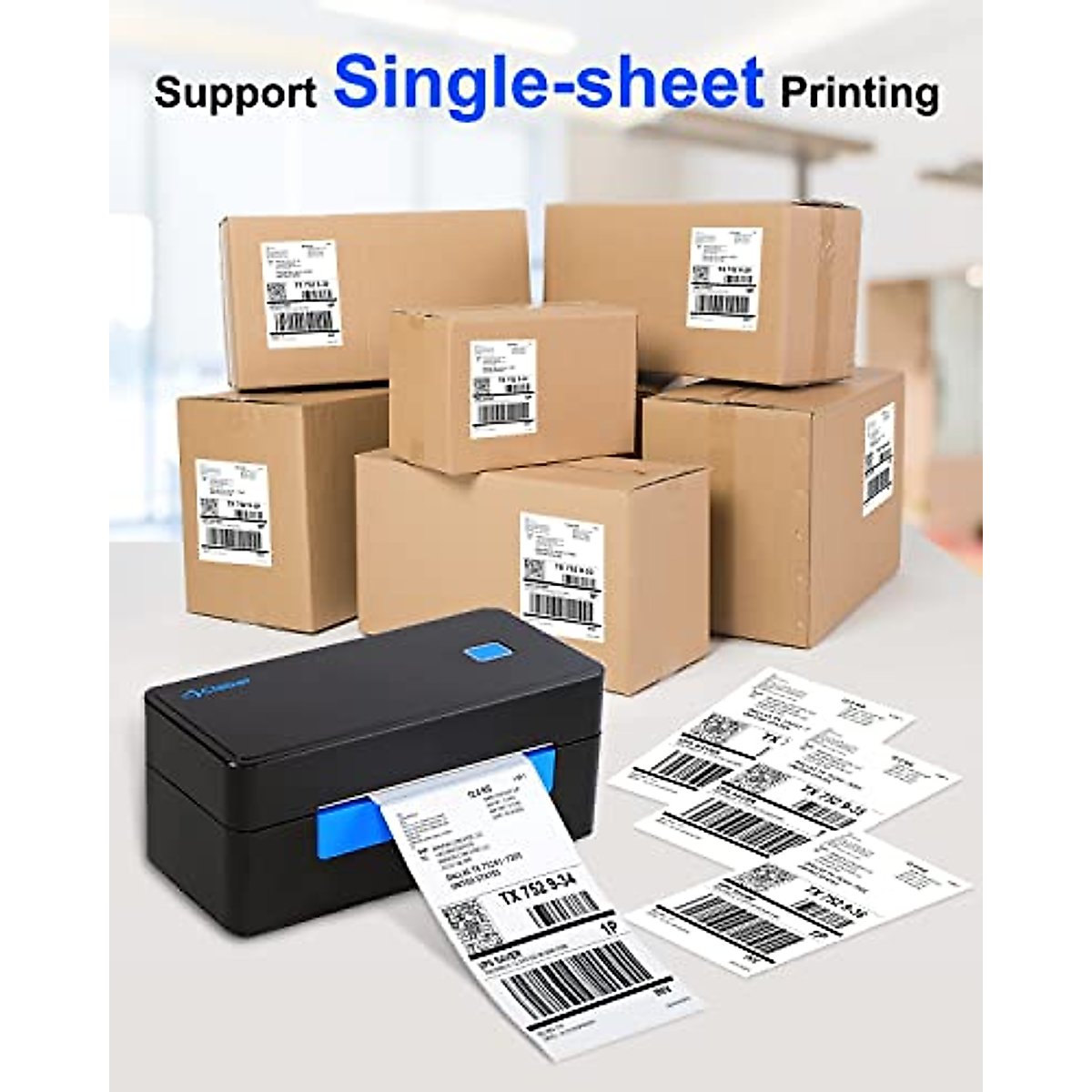CLABEL Thermal Label Printer, 4x6 Shipping Label Printer for Small Business Shipping Packages, Compatible with Amazon, Ebay, Etsy, Shopify, FedEx, UPS, etc, Support Windows,Mac, CT428S