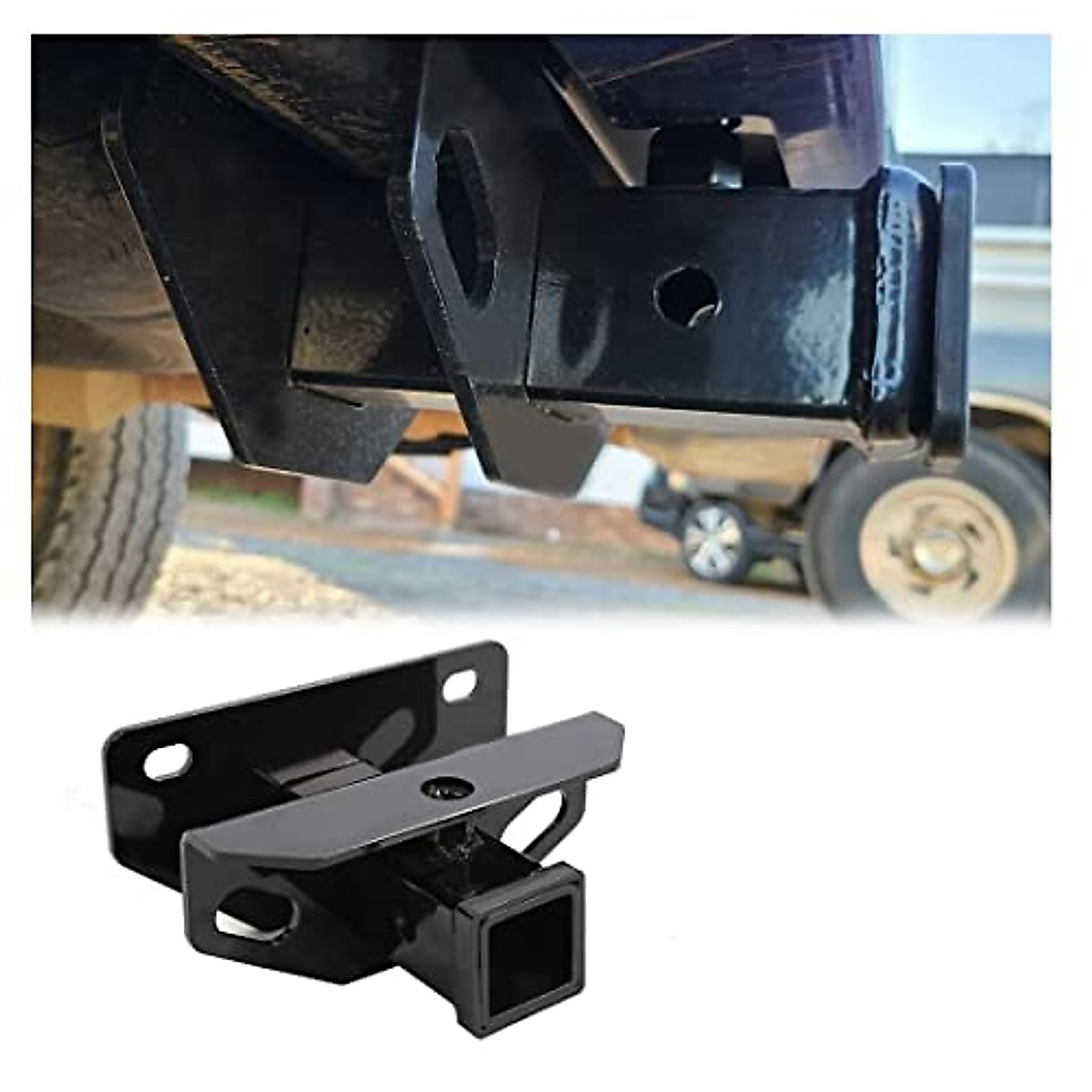 Class 3 Trailer Hitch & Cover Kit Fits 2003-2019 Dodge Ram 1500 & 2003-2013 Ram 2500 & 2003-2012 Ram 3500 2 inch Rear Receiver Hitch Tow Towing Trailer Hitch Combo Kit with One Year Warranty