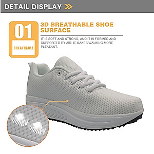 FOR U DESIGNS Fashionable Women Walking Shoes Casual Fitness Shake Wedges Sneaker US 7