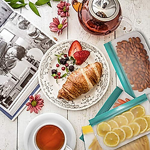 Jagrom 22 Pack Reusable Storage Bags 4 Gallon & 9 Sandwich Lunch Bags & 9 Small Kids Snack Bags For Food, EXTRA THICK Leak Proof Reusable Food Bags, Freezer Bags, Reusable Zipper Bags, BPA FREE…