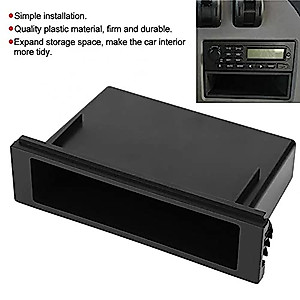 SIGRID Universal Car Double 1 Din Dash Cup Holder Storage Box Plastic for Stereo Radio