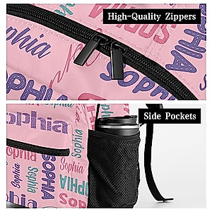 ZAACUSTOM Waterproof Personalized Backpack Bookbag with Name for Elementary Girls Boys, Fashion Custom School Bag Gift for Kids, Unique Customize Back Pack Book Bag, 1 Pack