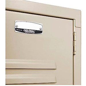 Global Industrial Single Tier Locker 12x15x72 1 Door, Unassembled, Tan