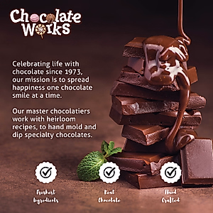 Hot Chocolate Spoons by Chocolate Works, Flavor Variety Pack - Belgian Dark Chocolate, Milk Chocolate & Marshmallows, Peppermint, Cocoa Bomb for Hot Chocolate