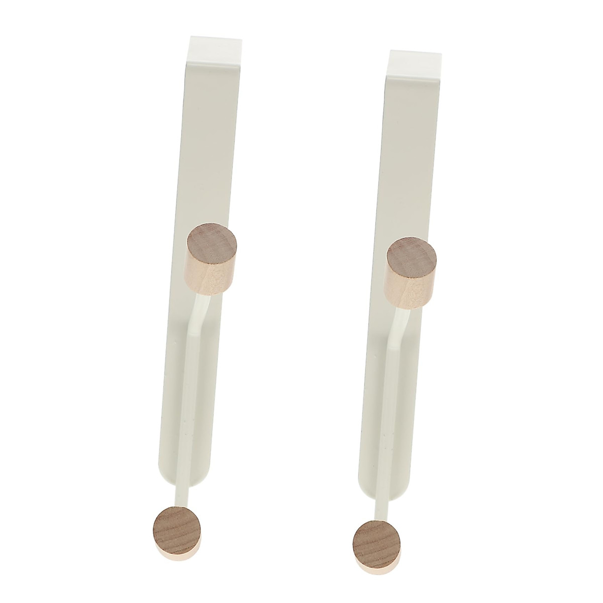 Zerodeko 18 Pcs Coat Hook Behind Door Behind Door Hooks Over Door Towel Hanger Hooks for Hanging Coats Over The Door Coat Hook Storage Hangers Storage Hook White Hook Rack Wood Hook up